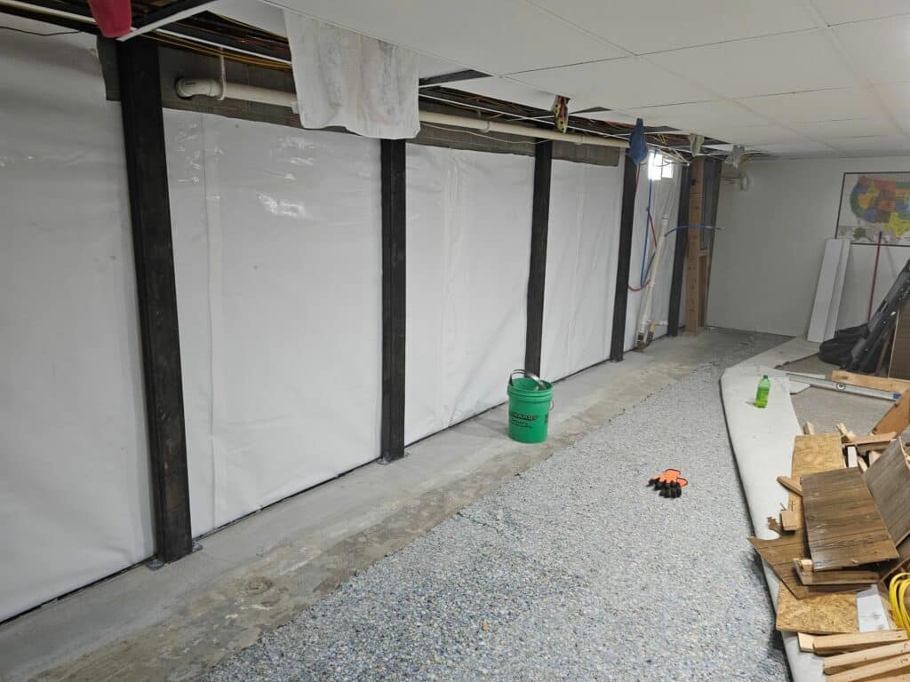 Waler Wall Support System | Lamunyon Dry Out & Foundation Repair Kansas